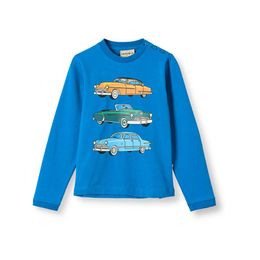 Smafolk Sm&aring;folk Longsleeve "Umalin" in Blau - 51% | Gr&ouml;&szlig;e 122/128 | Baby-langarmshirts