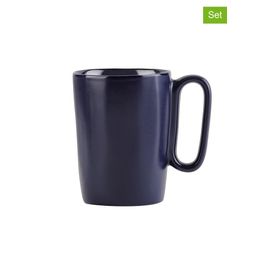 Vialli Design 2er-Set: Becher "Fuori" in Dunkelblau - 250 ml - 11% | Gedeckter-tisch