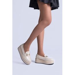C'M Keilmokassins in Creme - 63% | Gr&ouml;&szlig;e 36 | Damen-schuhe-halbschuhe