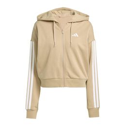 adidas Sportswear Athletic Zip-Up Hoodie female Beige size M