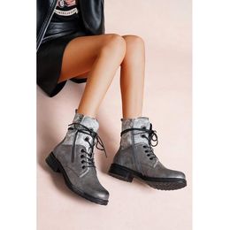 Foreverfolie Boots in Grau/ Silber - 66% | Gr&ouml;&szlig;e 36 | Damen-stiefel