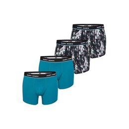 Happy Shorts Boxershorts Herren Gr&ouml;&szlig;e S blau / grau / schwarz / wei&szlig;