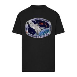 F4NT4STIC Shirt 'NASA STS 42 Discovery Mission Badge Distressed' male Black size M