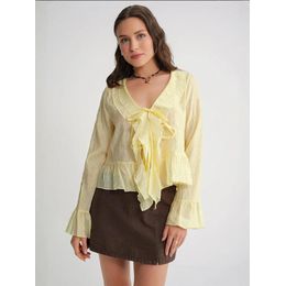 Mixray Blouse female Yellow size L