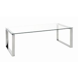 Couchtisch, Edelstahl, Metall, Glas, rechteckig, Kufe, 60x40x120 cm, Wohnzimmer, Wohnzimmertische, Couchtische