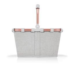 Reisenthel Einkaufskorb Carrybag XS frame twist sky rose, Hellgrau, Ros&eacute;gold, Textil, 5 L, rechteckig, 33.5x18x19.5 cm, Freizeit, Koffer & Taschen, Einkaufsk&ouml;rbe