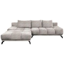 Hom&acute;in Hom`in Ecksofa, Sand, Textil, 5-Sitzer, F&uuml;llung: Schaumstoff, Ottomane links, L-Form, 290x182 cm, Stoffauswahl, seitenverkehrt erh&auml;ltlich, Schlafen auf Sitzh&ouml;he, Wohnzimmer, Sofas & Couches, Wohnlandschaften, Ecksofas