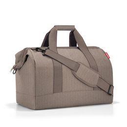 Reisenthel Reisetasche Allrounder L herringbone mokka, Mokka, Textil, 48x39.5x29 cm, Innensteckf&auml;cher, Tragehenkel, verstellbarer Schultergurt, Freizeit, Koffer & Taschen, Reisetaschen