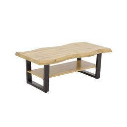 Boxxx Couchtisch, Schwarz, Wildeiche, Metall, Holzwerkstoff, Holzoptik, rechteckig, Kufe, U-Form, 60x42x110 cm, Wohnzimmer, Wohnzimmertische, Couchtische, Couchtische Metall
