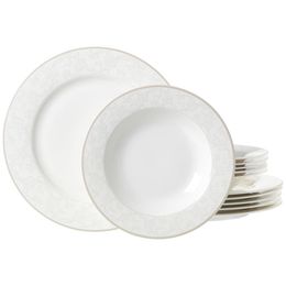 Ritzenhoff Breker Tafelservice Isabella, Beige, Keramik, 12-teilig, Ornament, Essen & Trinken, Geschirr, Geschirr-Sets, Tafelservice