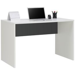 Mid.you Schreibtisch Avanti, Anthrazit, Wei&szlig;, Holzwerkstoff, 67x76x120 cm, Arbeitszimmer, Schreibtische, B&uuml;rotische