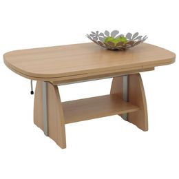 Boxxx Couchtisch, Buche, Holzwerkstoff, Holzoptik, rechteckig, Wange, 67x53-69x108-157 cm, ausziehbar, h&ouml;henverstellbar, Wohnzimmer, Wohnzimmertische, Couchtische, Couchtische h&ouml;henverstellbar
