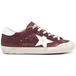 Golden Goose Deluxe Brand Golden Goose Low-Top Sneaker - Sneakers Bordeauxwhite - Gr. 35 (EU) - in Rot - f&uuml;r Damen