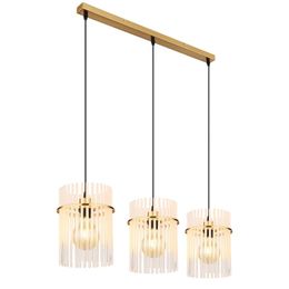 Globo LIGHTING Pendelleuchte &raquo;GORLEY&laquo; E27 1 Stk. Design Glasst&auml;be, Deckenlampe, Wohnzimmer, Esszimmer, H&auml;ngeleuchte gold