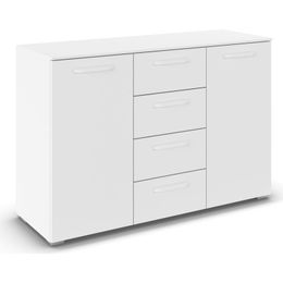 Rauch Kombikommode &raquo;Sideboard Schubladenkommode OTELI mit Dekor- und Hochglanzfront&laquo; Breite 120 cm inkl. Soft-Close-Funktion, vier gro&szlig;e Schubladen 
