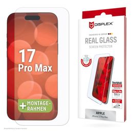 Displex Displayschutzglas &raquo;Real Glass Screen Protector&laquo; f&uuml;r Apple iPhone 17 Pro Max Displayschutzfolie, Schutzfolie, Bildschirmschutz, kratz- & sto&szlig;fest Glas 