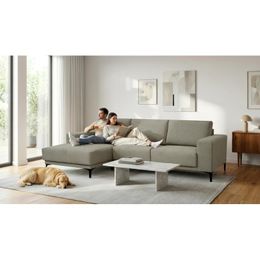 OTTO home Ecksofa &raquo;Xander, L-Form,&laquo; Breite 280 cm, Soft-Touch Chenille, schwarze Metallf&uuml;&szlig;e gr&uuml;n 90% PES, 10% NY
