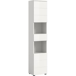 Welltime Hochschrank &raquo;Biel, H&ouml;he 190 cm, 2 T&uuml;ren, 1 Schubkasten&laquo; 1 Stk. tlg. T&uuml;ranschlag wechselbar, modernes Design, Badschrank, Unterschrank, Bad 