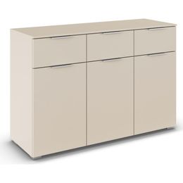 Rauch Kombikommode &raquo;Sideboard Schubladenkommode CORTONA mit Dekor-Front&laquo; Breite 120 cm inkl. Soft-Close-Funktion, mit 3 Schubladen und 3 verstellbaren