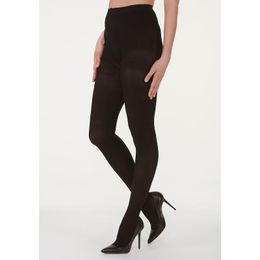 Vivance Damen Feinstrumpfhose 40 mit feiner edlen Rippstruktur schwarz 32-34