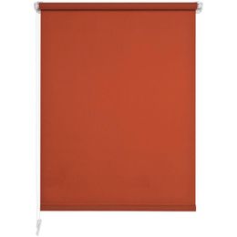 Liedeco Seitenzugrollo &raquo;Klemmfix&laquo; Lichtschutz ohne Bohren inkl. Klemmtr&auml;ger orange Polyester