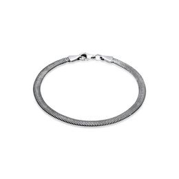 Kuzzoi Herren Armband &raquo;Flach Elegant Schlangenkette Fischgr&auml;te 925 Silber&laquo;