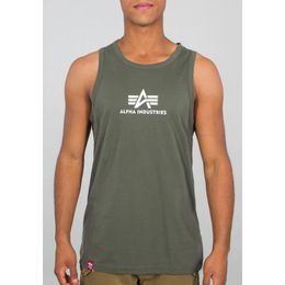 Alpha Industries Tanktop &raquo;BASIC TANK&laquo; darkoliv L L Mit Markenprint