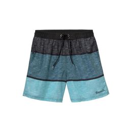 Bench. Jungen Badeshorts &raquo;Mac Kids&laquo; mit Melangeoptik schwarz 122/128, N-Gr