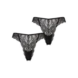 Urban Classics Damen Urban Classics Panty &raquo; Ladies Allover Lace Tanga 2-Pack&laquo; XL
