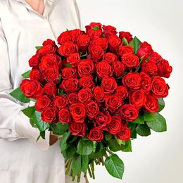 Rote Premium-Valentinstags-Rosen im Bund