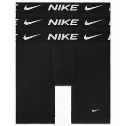 NIKE UNDERWEAR Boxer &raquo;BOXER BRIEF LONG 3PK&laquo; Packung, 3er-Pack, mit Elastikbund mit Nike Logo-Schriftzug BLACK L L Boxer Brief von NIKE Underwear