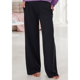French Connection Damen Loungehose mit weitem Bein, Loungewear schwarz 32/34, N-Gr