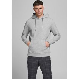 Jack & Jones JACK & JONES Kapuzensweatshirt &raquo;BASIC SWEAT HOOD&laquo; hellgrau-meliert XXL XXL L&auml;ssiges Hoodie mit Kapuze und Kordelzug