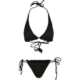Urban Classics Damen Urban Classics B&uuml;gel-Bikini &raquo; Damen Ladies Rib Babylock Triangle Bikini&laquo; L, N-Gr
