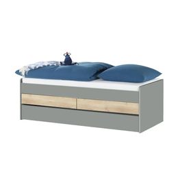 M&ouml;bel Kraft Duobett mit Stauraum Grow Up - grau - Materialmix - 127 cm - 66 cm - M&ouml;bel Kraft