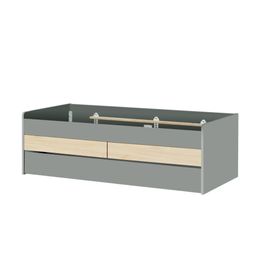 M&ouml;bel Kraft Duobett mit Stauraum Grow Up - grau - Materialmix - 127 cm - 66 cm - M&ouml;bel Kraft