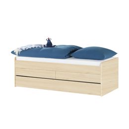 M&ouml;bel Kraft Duobett mit Stauraum Grow Up - holzfarben - Materialmix - 127 cm - 66 cm - M&ouml;bel Kraft
