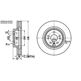 ATE Bremsscheibe PowerDisc 24.0332-0158.1 vorne rechts links bel&uuml;ftet 330mm f&uuml;r MERCEDES-BENZ A1644211312 1644210412 1644211312