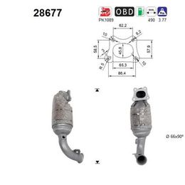 AS Katalysator 28677 f&uuml;r PEUGEOT CITRO&Euml;N OPEL 9672883980 9678127280
