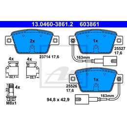 ATE Bremsensatz-Vorn und hinten SG00000DLR Bremsensatz, Scheibenbremse vorne rechts links bel&uuml;ftet 281mm f&uuml;r FIAT 60801753 16420.26100.01/00 77364589