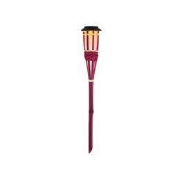 MARELIDA LED Solar Fackel Gartenfackel aus Bambus H: 54cm in pink | Gr.: onesize