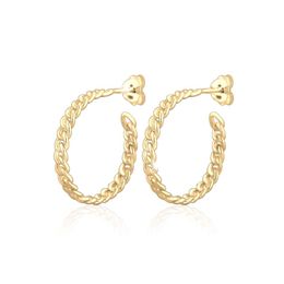 Elli Ohrringe 925 Sterling Silber Twisted in Gold | Gr.: onesize