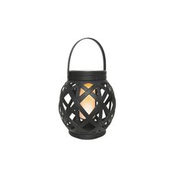 MARELIDA LED Solar Laterne mit Flammeneffekt H: 16cm in schwarz | Gr.: onesize