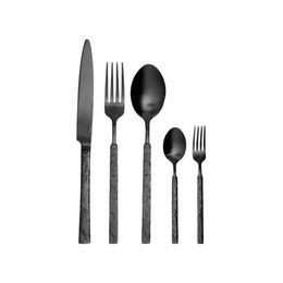 Beliani 30-tlg Besteck Set BIGOLI in Schwarz | Gr.: onesize