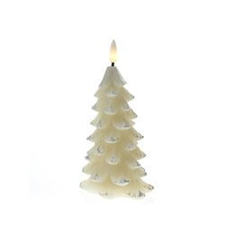 MARELIDA LED Kerze Tannenbaum flackernd Echtwachs H: 16cm in creme | Gr.: onesize