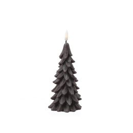 MARELIDA LED Kerze Tannenbaum Weihnachtsbaum Echtwachs H: 19cm in grau | Gr.: onesize