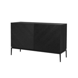 home24 Sideboard IKON 120 cm in Paulownia Schwarz | Gr.: onesize