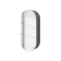 home24 Spiegelschrank LINDHOLM oval in Grau | Gr.: onesize