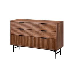 home24 Sideboard KNIVS 6 Schubladen in Walnuss | Gr.: onesize