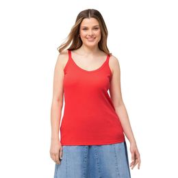 Ulla Popken Strick-Top in hibiskusrot | Gr.: 50-52